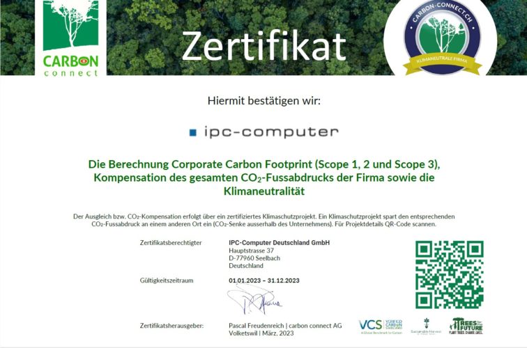 IPC-Computer ist Klimaneutral im Jahr 2023 - ipc-computer.de Blog