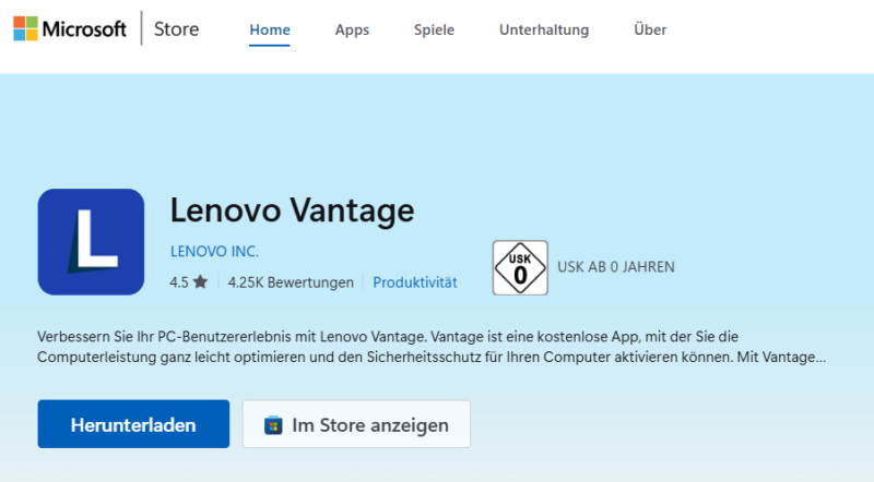 Download Lenovo Vantage app - ipc-computer.de Blog